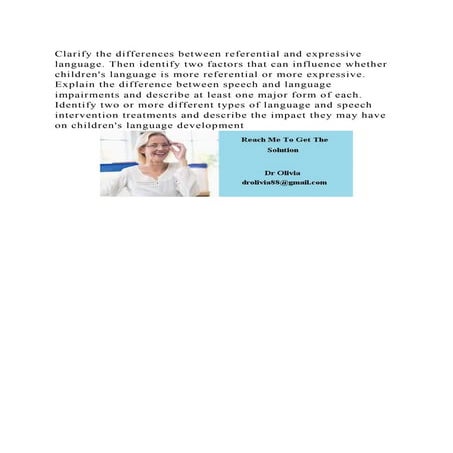 Clarify the differences between referential and expressive language..docx