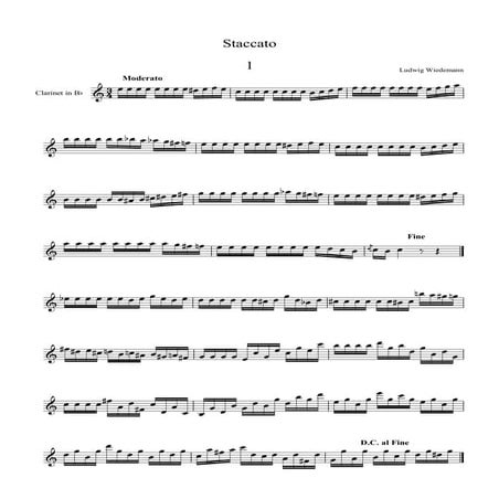 [Clarinet institute] wiedemann staccato | PDF