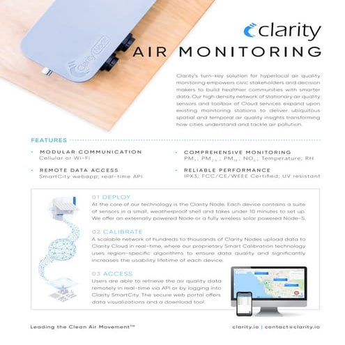 Clarity air monitoring overview | PDF