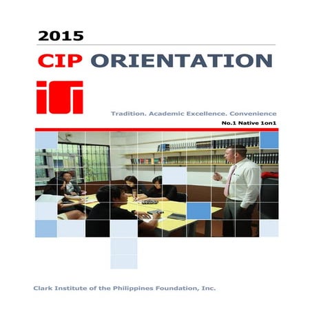 クラークCIP語学学校 オリエンテーション2015 フィリピン留学ネイティブ英語 | PDF