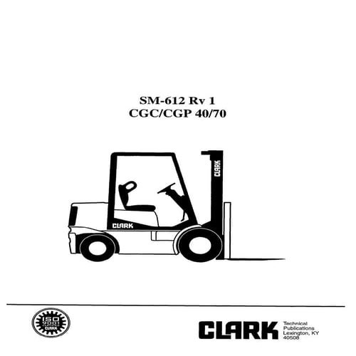 Clark CGC 40 Forklift Service Repair Manual.pdf