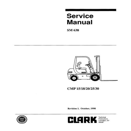 Clark cmp25 forklift service repair manual | PDF