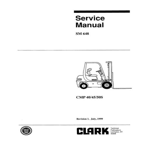 Clark CMP 50S Forklift Service Repair Manual.pdf