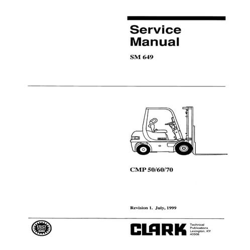 Clark cmp 50 s forklift service repair manual | PDF