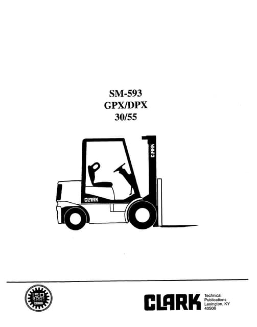 Clark c500 30 55 forklift service repair manual | PDF