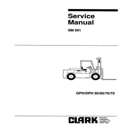 Clark gcs standard forklift service repair manual | PDF