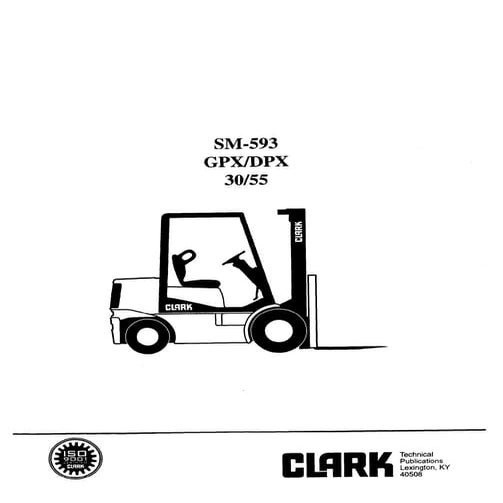 Clark gpx 30 forklift service repair manual | PDF
