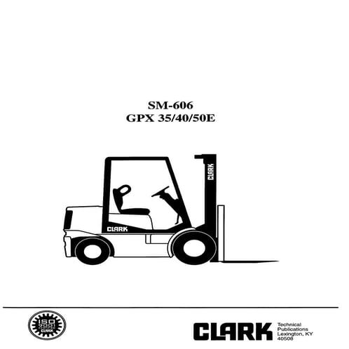 Clark gpx 50 e forklift service repair manual | PDF