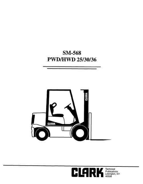 Clark gcs standard forklift service repair manual | PDF