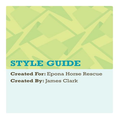 Style Guide presentation example for portfolio | PDF