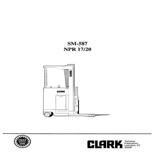 Clark npr 20 forklift service repair manual | PDF