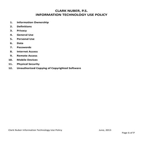 Clark Nuber IT Policy | PDF