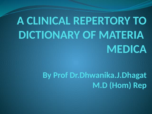 Boenninghausen’s therapeutic pocket book[btpb] | PPTX