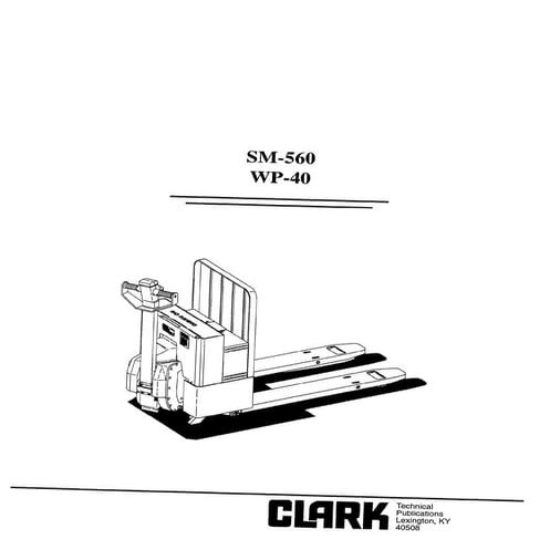 Clark ewp45 forklift service repair manual | PDF
