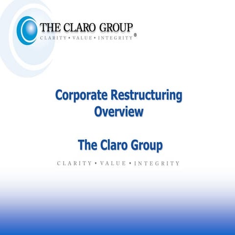 Claro Corporate Restructuring Overview | PDF