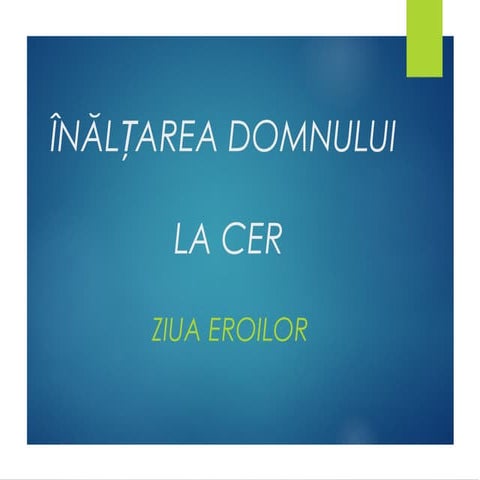 Inaltarea dDomnului la cer prezentare ppt | PPT
