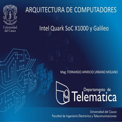Arquitectura Computacional - Intel Galileo | PDF