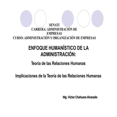Clase 03. Enfoque Humanistico de la Administración.pptx | Business ...