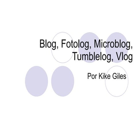 Blog, Fotolog, Microblog, Tumblelog, Vlog | PPT