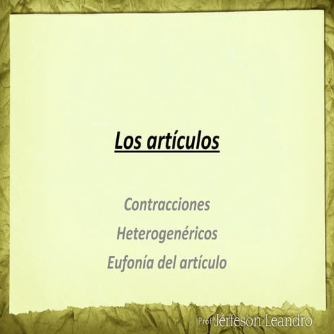 Clase 06 los artículos | PPT