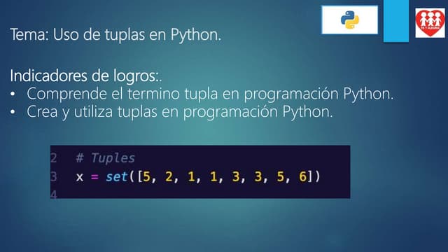 Clase 13 Semana 9 Uso De Tuplas En Pythonpptx