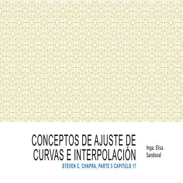 CLASE 1 Conceptos de interpolación y ajuste de curvas METODO DE MINIMOS ...