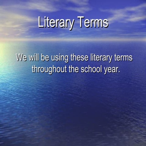 literary terms | PPT