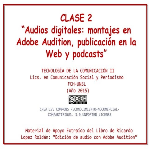Audacity menu y herramientas | PDF
