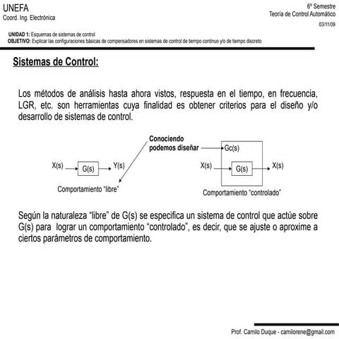 Clase 3 - Esquemas de Control | PDF