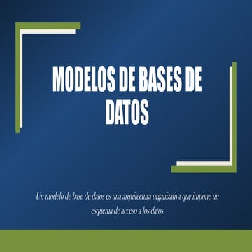 Modelos de bases de datos | PDF