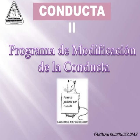 Programa de modificación conductual psicopedagogía | PDF