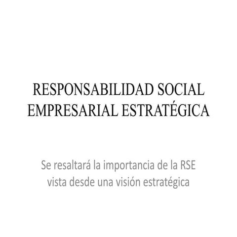 rse estratégica | PPTX