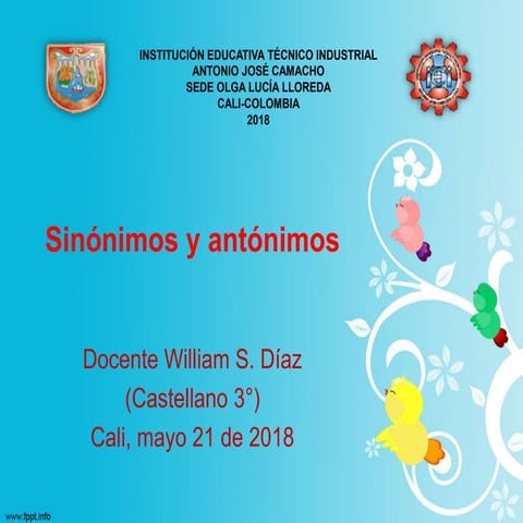 3° PPT PRESENTACIÓN ANTONIMOS Y SINONIMOS.ppt