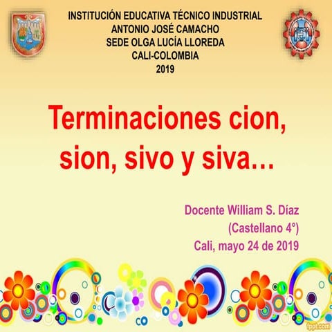 Palabras terminadas en sión y ción. | PPTX