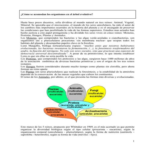 Organismos unicelulares y pluricelulares guia 3 | DOCX
