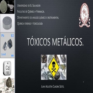 Clase de tóxicos metálicos. | PPTX