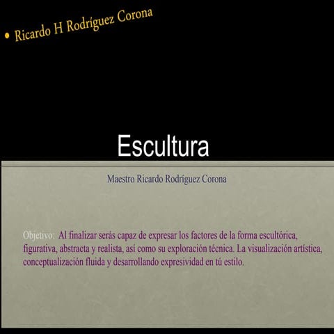 Clase escultura | PPTX