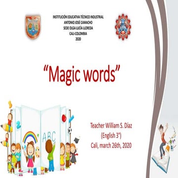 Clase ingles 3_03-26-20_magic words | PPT