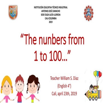 Clase ingles 4_04-23-19_numbers 1-100 | PPTX