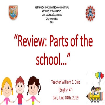 Clase ingles 4_06-04-19_parts of school-review | PPTX | Music ...