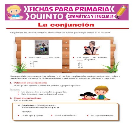 Fichas De Conjuncion Coordinante