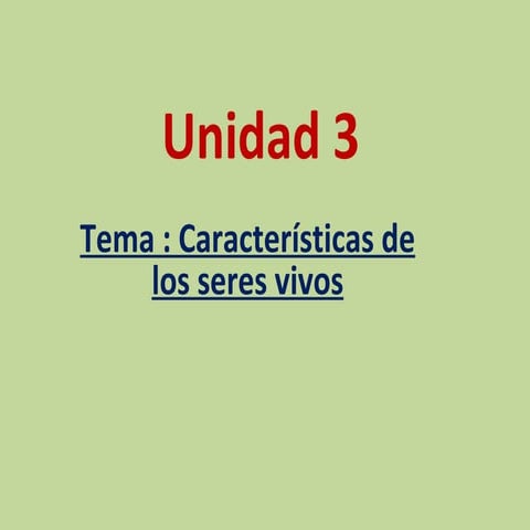 caracteristicas de los seres vivos | PPT