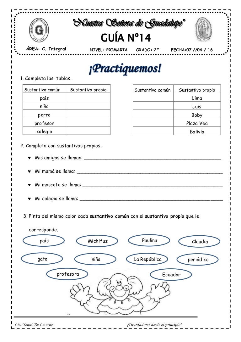 Clases de sustantivo