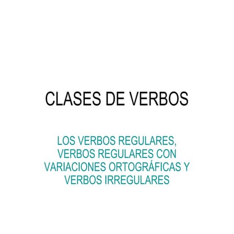 Regular ar verbs | PDF