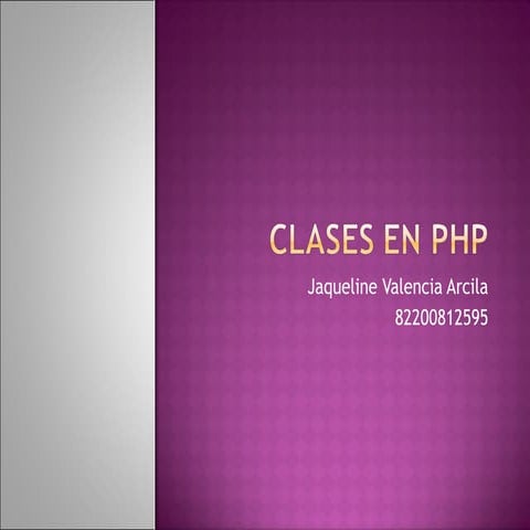 Clases En Php Ppt 