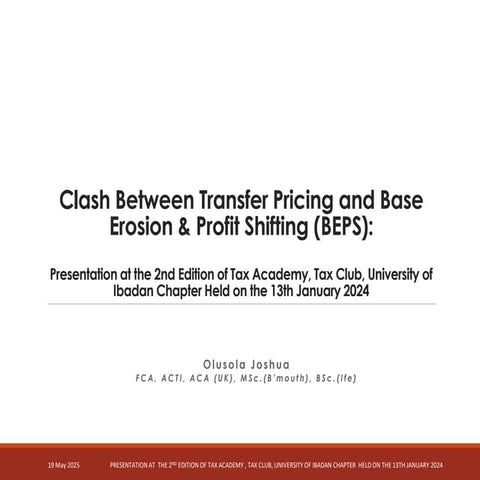 Clash Between TP & BEPS_Tax Club UI Presentation.pdf
