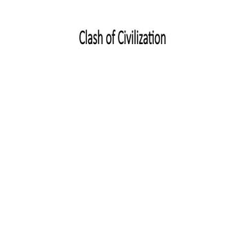 Clash of Civilization. tells about conflicts | PPT