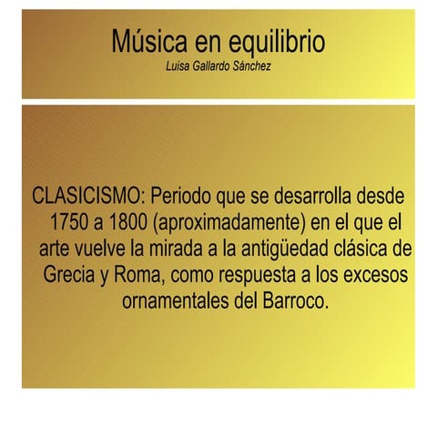 Clasicismo Musical | PPT