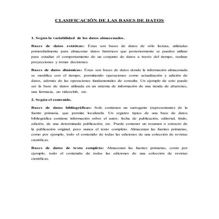 Bases de datos dinamicas y estaticas | PPTX