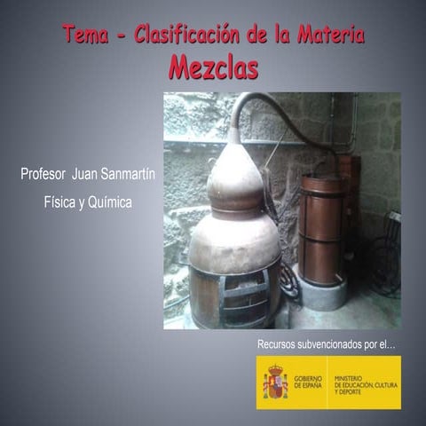 Tema - Clasificación de la materia | PPTX